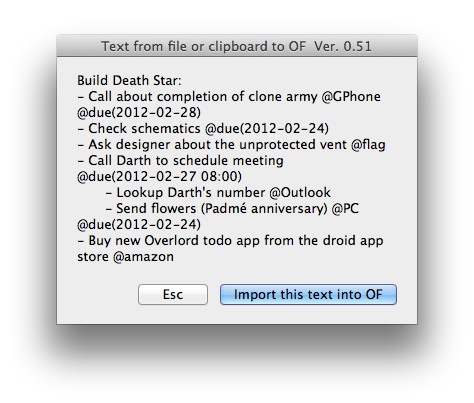 Plain Text to OmniFocus - Macdrifter